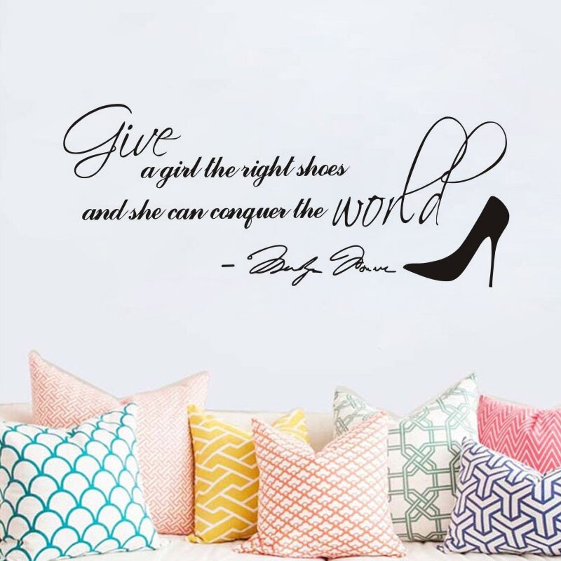 Monroe and shoes vinyl wall decal quotes home deco... – Grandado