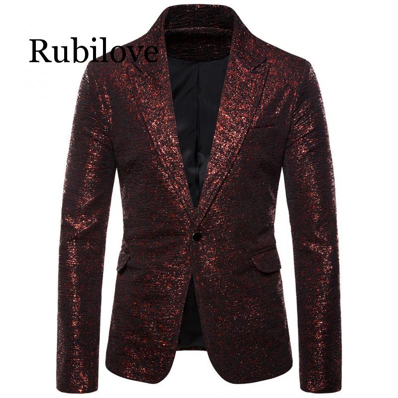 Rubilove Mannelijke Slim Fit Club Stage Een Knop A... – Vicedeal