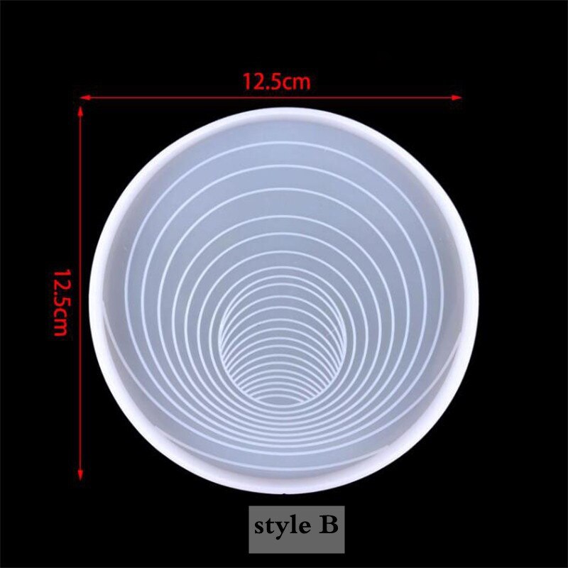 3D DIY Round Geometric Spiral Coaster Silicone Mol... – Grandado