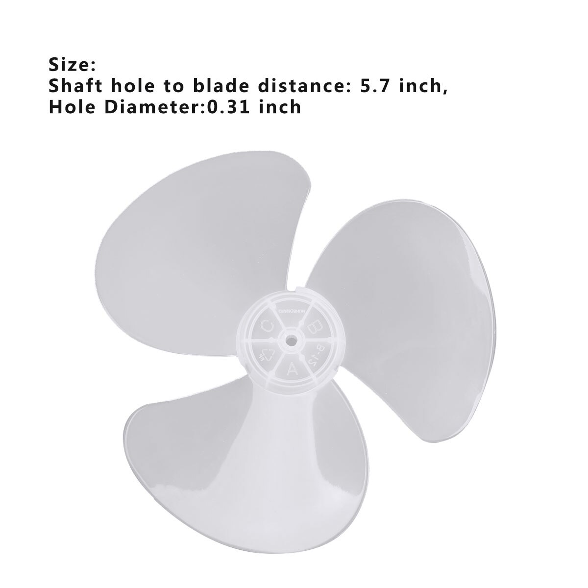12 Inch Household Plastic Fan Blade 3 Leaves for S... – Grandado