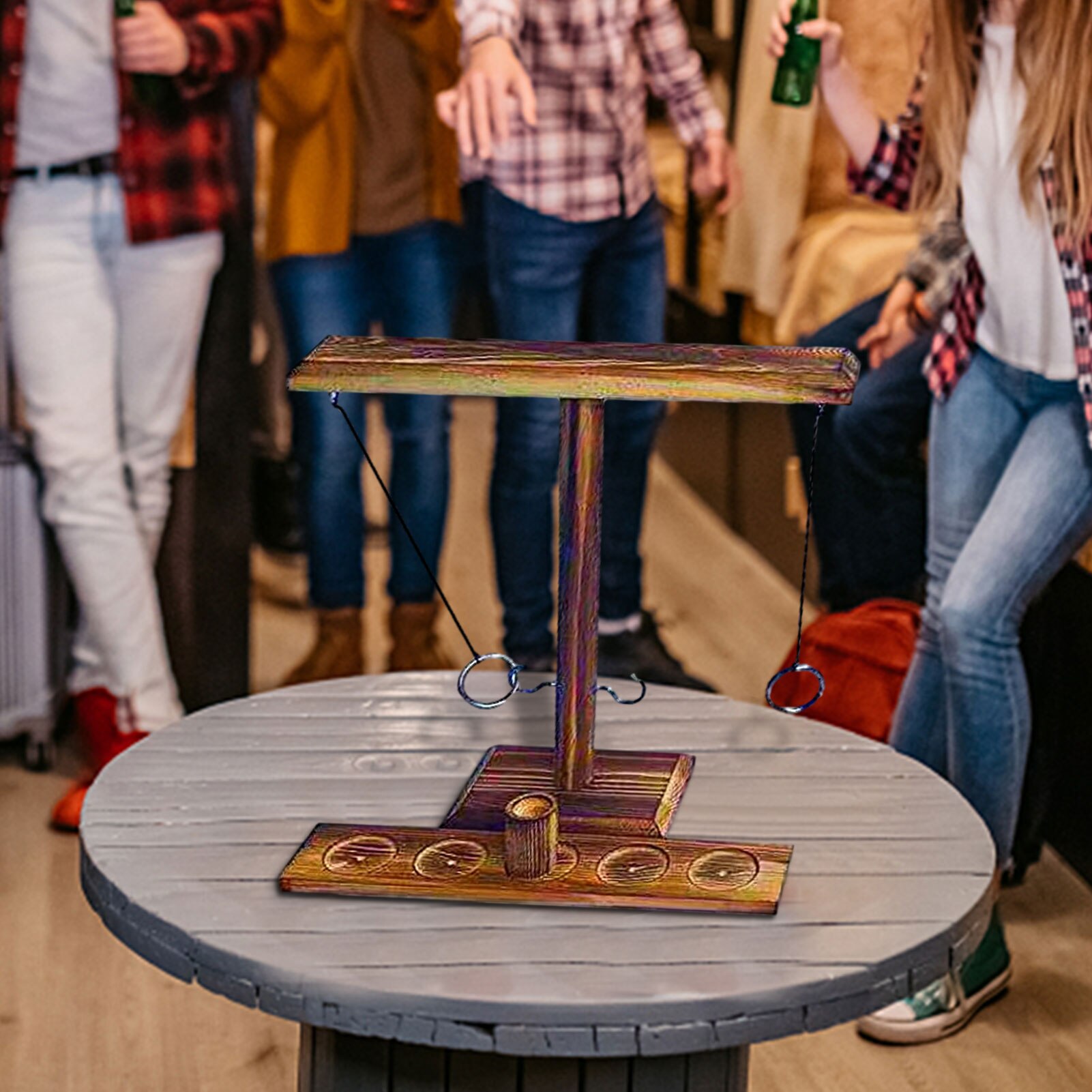 Hook And Loop Toss Game For Adults Children Wooden... – Grandado