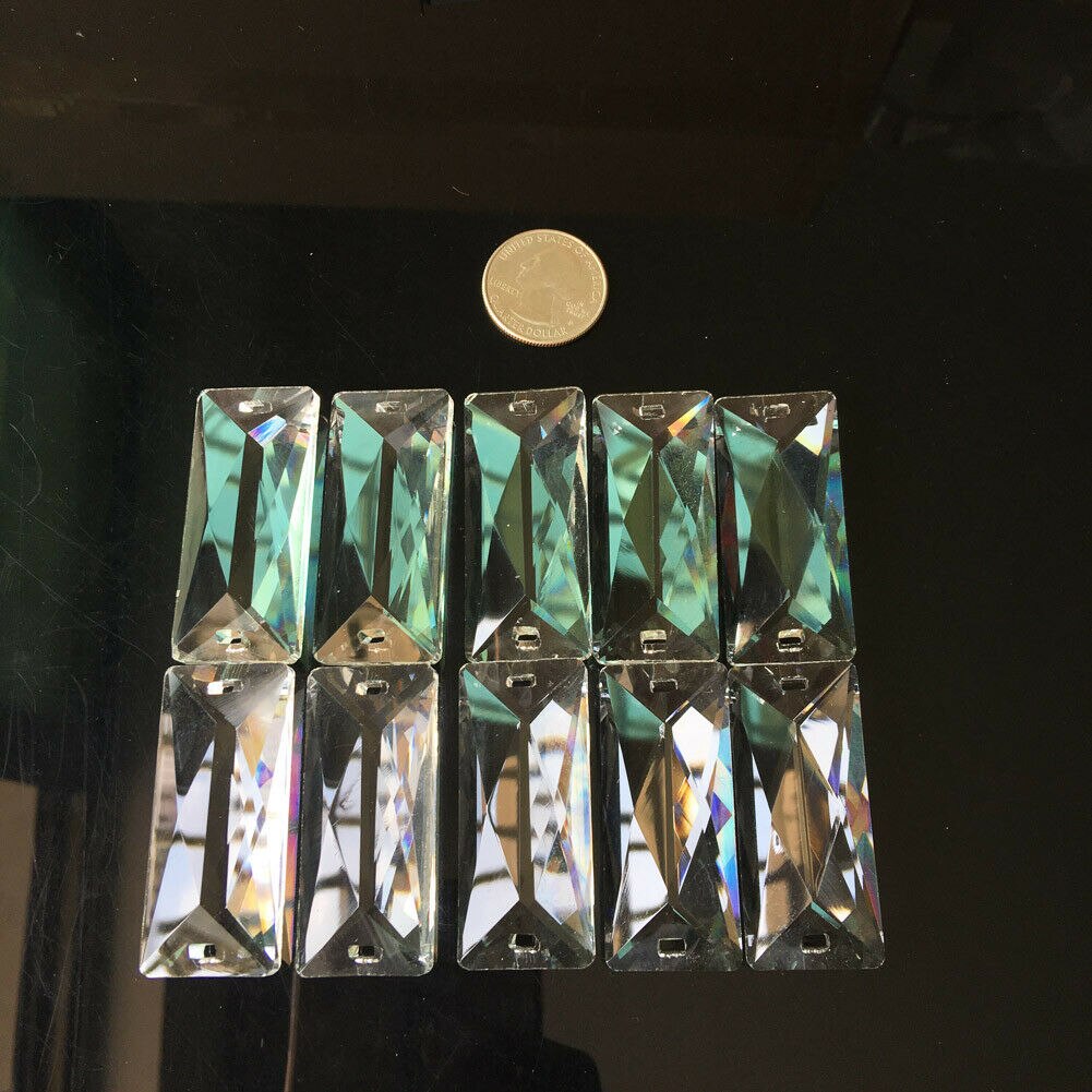 5PC Transparent Rectangular Crystal Prism Chandeli... – Grandado
