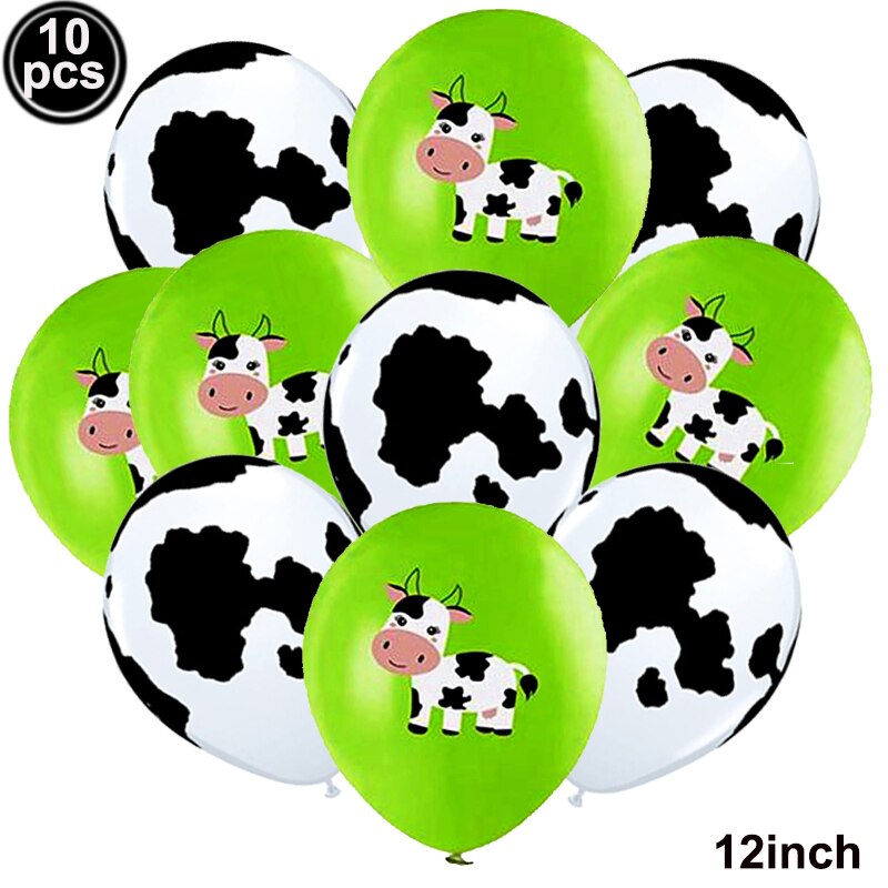 10pcs Black White Animal Cow Latex Balloons Cow He... – Vicedeal