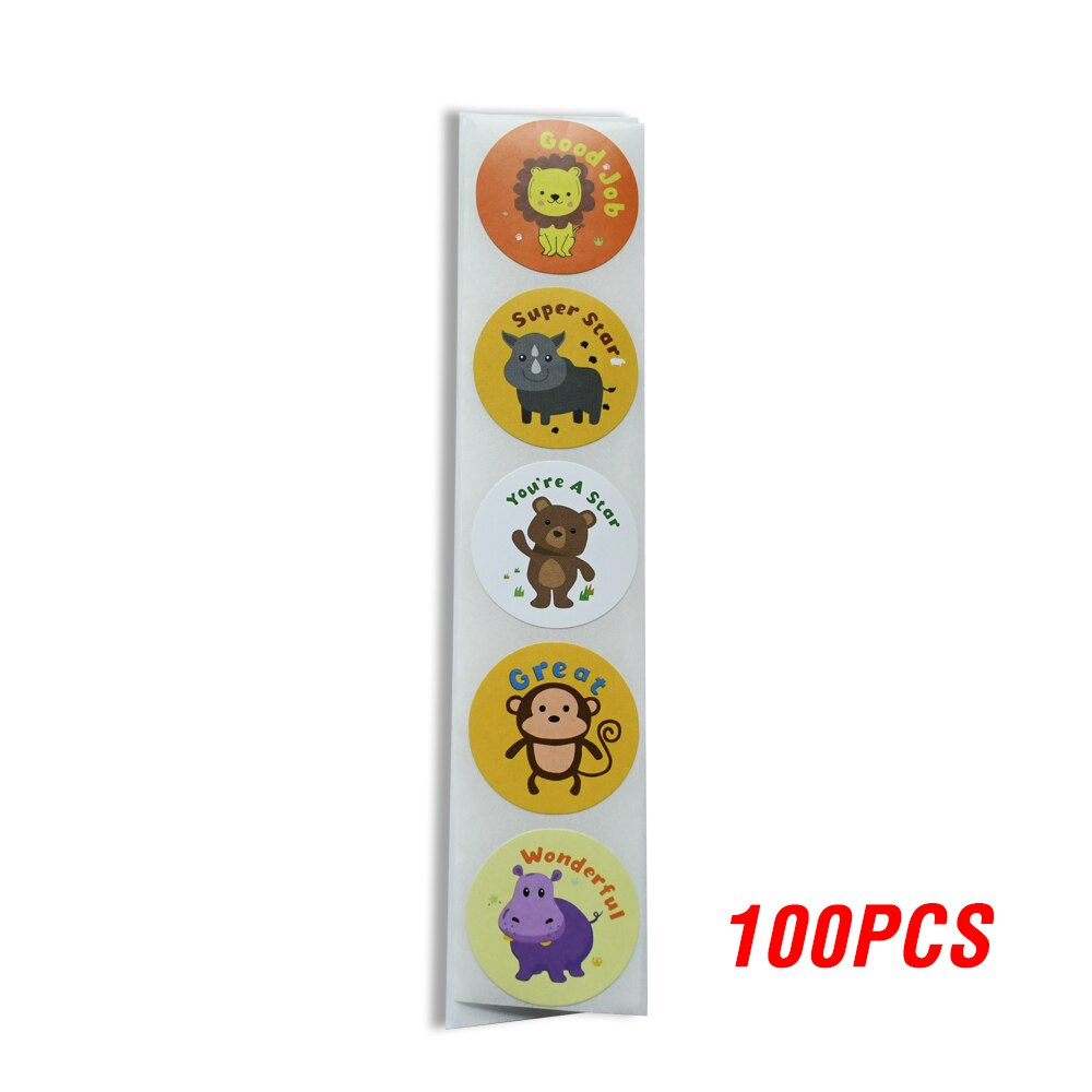 100-500pcs Cute Animal Stickers Teacher Reward Sti... – Grandado