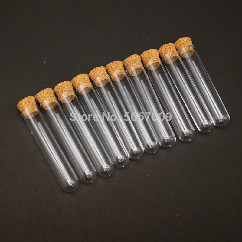 50pcs 12x60mm Lab Clear Plastic test tube with Cor... – Vicedeal