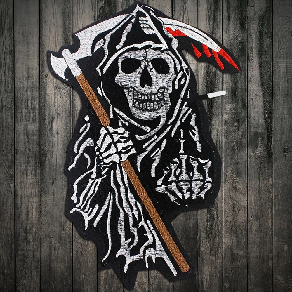 Skull Vest Embroidery Iron Patch Rider Iron On Bac... – Vicedeal