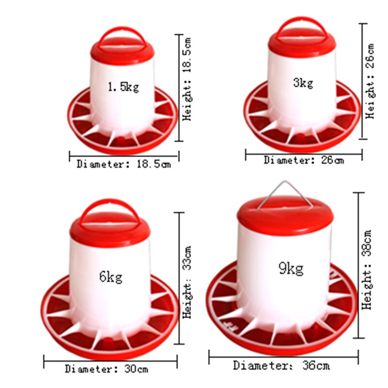 1kg/3kg/5kg Chicken Feeder Tool Plastic Food Chick... – Vicedeal