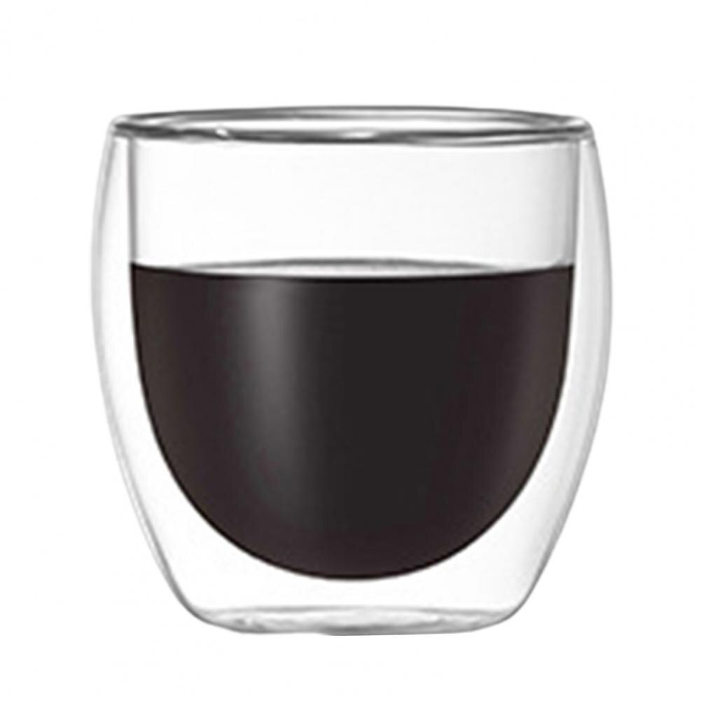 Coffee Cup Double-Walled Heat-resistant Glass Milk... – Grandado