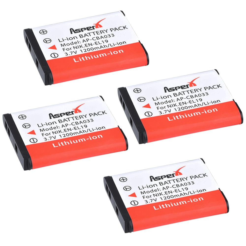 AsperX 3.7V 1200mAh EN-EL19 EN EL19 EL19 Battery f... – Grandado