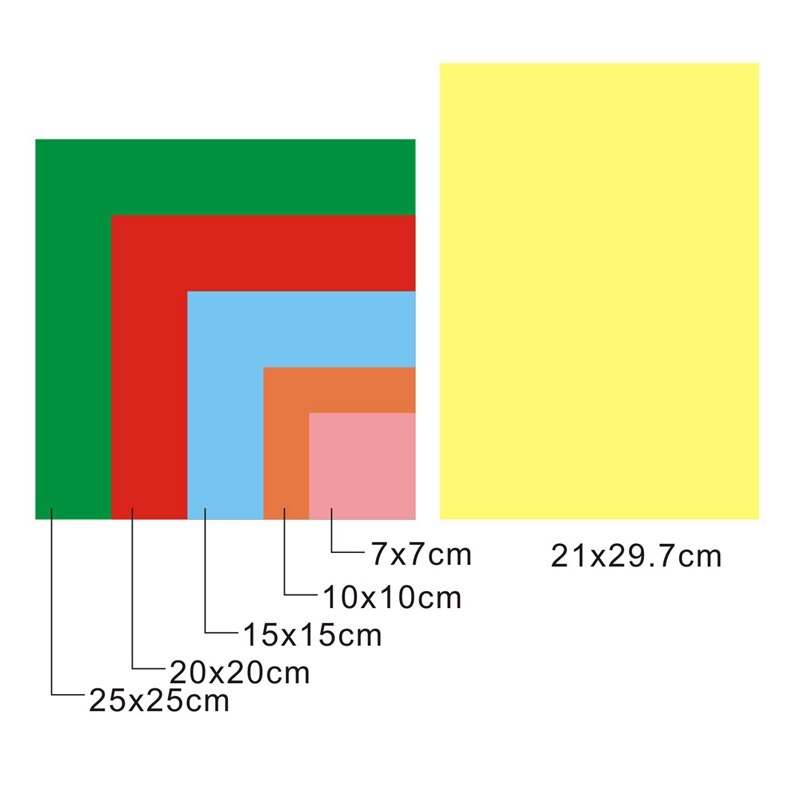 Multi-size Origami Handmade paper Color cardboard ... – Grandado