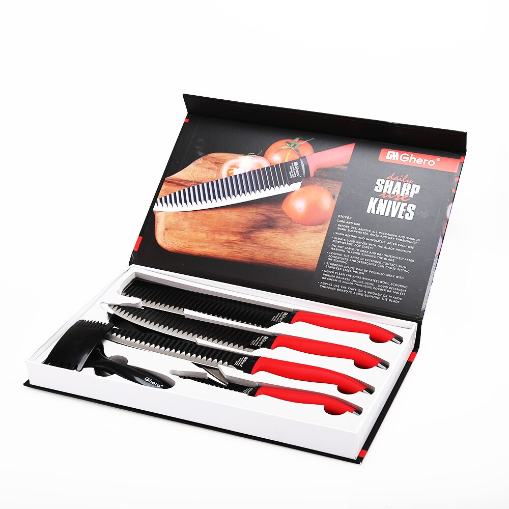 7PCS Kitchen Knives Set Stainless Steel Blades Che... – Grandado