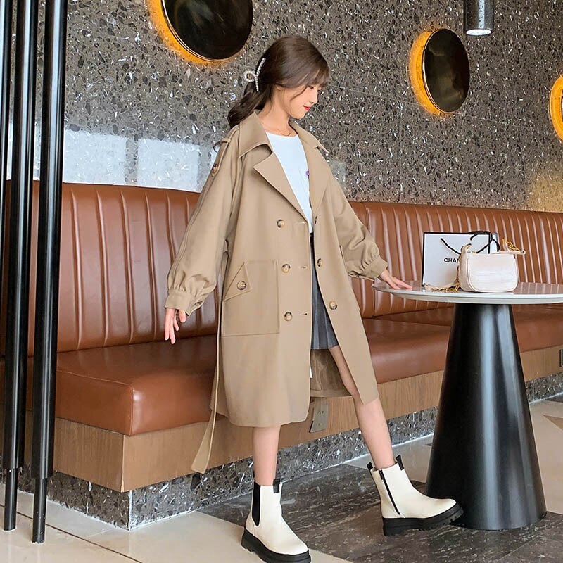 Windbreaker for Girls Mid-length Spring Teenage Ch... – Grandado