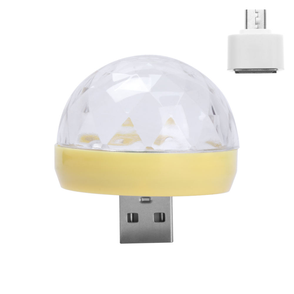 1Pc Mini Disco Light USB LED Voice Control Luminou... – Grandado