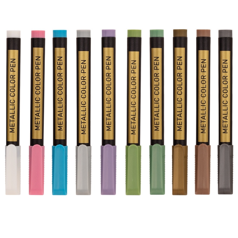 Stylo marqueur Permanent métallique de couleur, 10... – Grandado