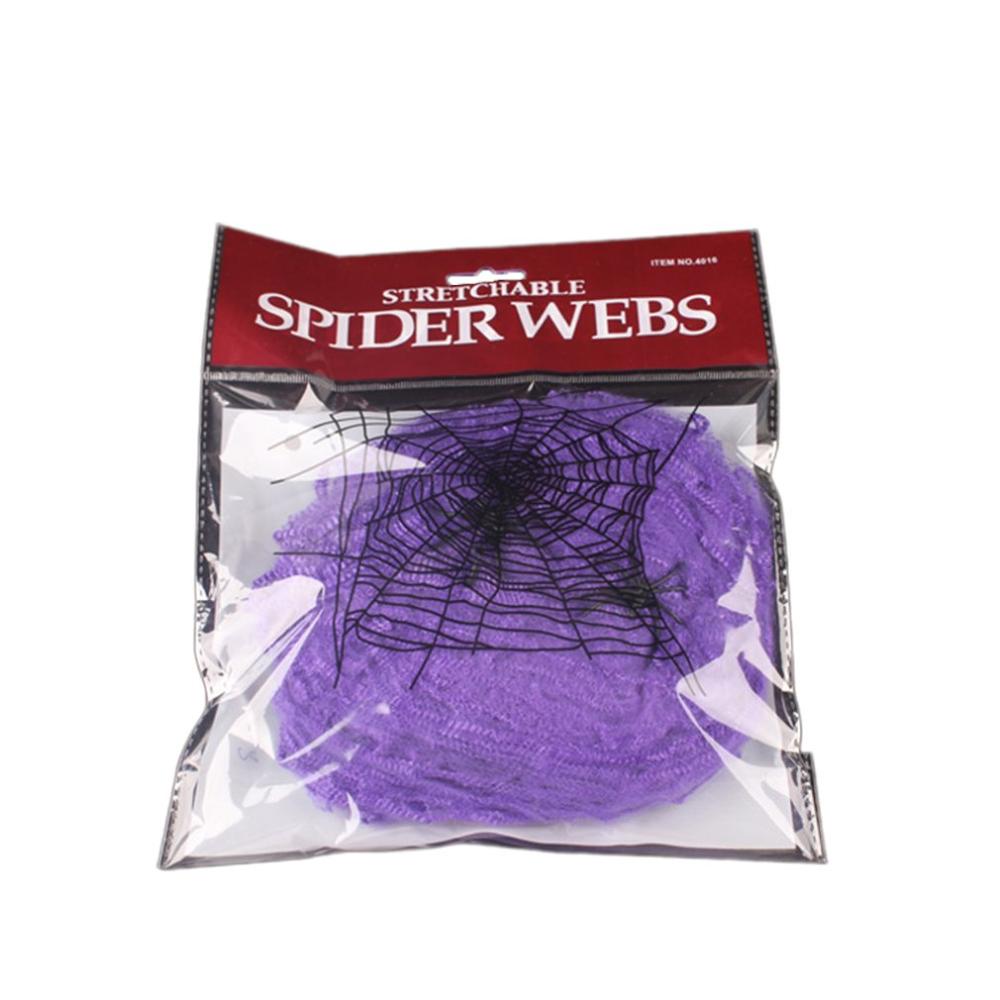 Halloween Scary Stretchy Spider Web Cobweb With Sp... – Grandado