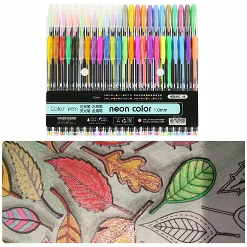 12 18 24 36 48 Colors Kawaii Metallic Gel Pens Set... – Grandado