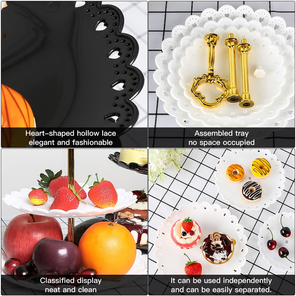 3 Tier Cake Stand Afternoon Tea Wedding Plates Par... – Vicedeal