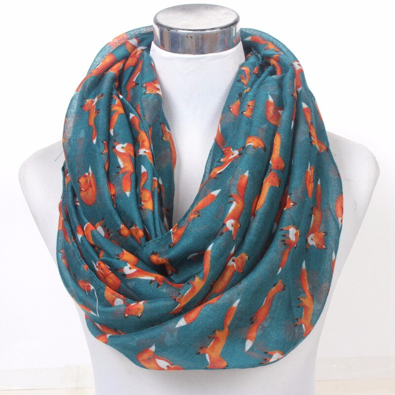 Visual Axles Fox Infinity Scarf Snood Animal Print... – Vicedeal