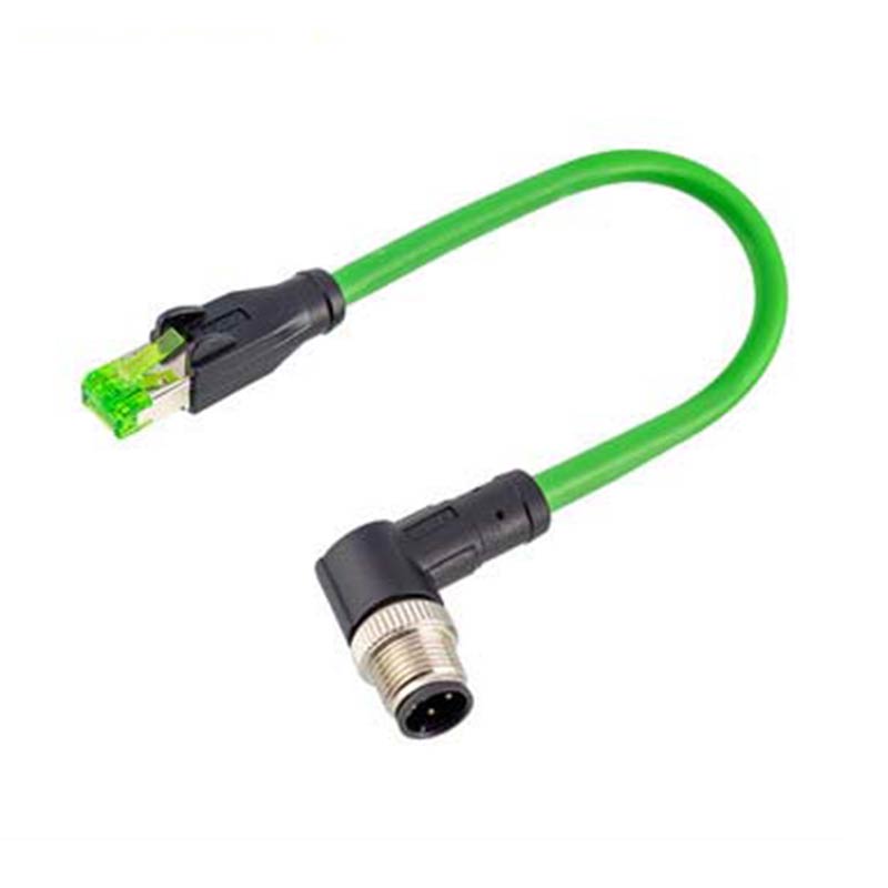 M12 4Pin D Code to RJ45 Connector Cable Male Femal... – Grandado