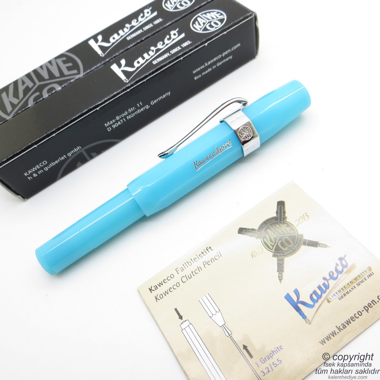 Kaweco 10001879 Frosted Sport Roller Pen Turquoise... – Vicedeal