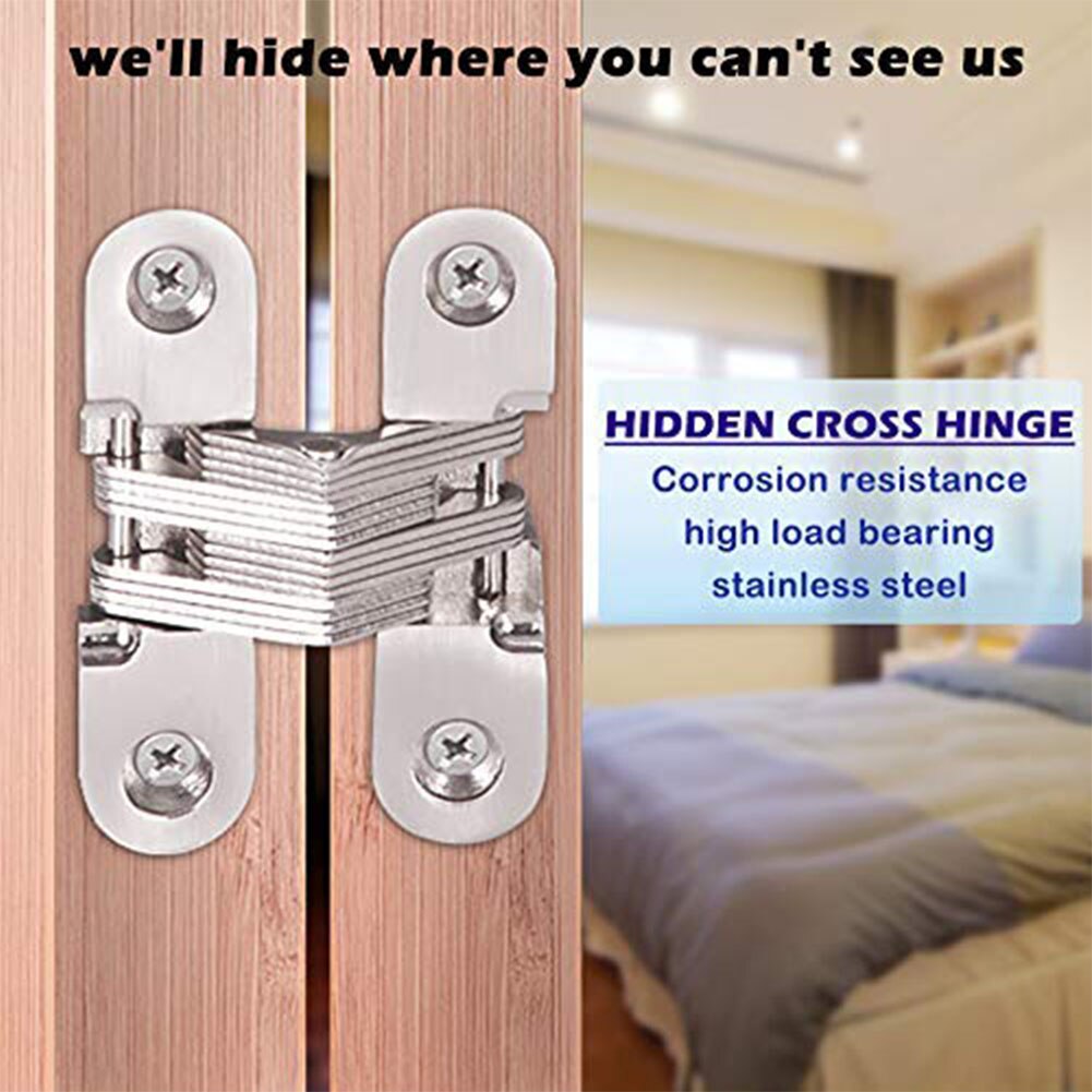 2pcs 180 Degree Concealed Cross Stainless Steel In... – Grandado