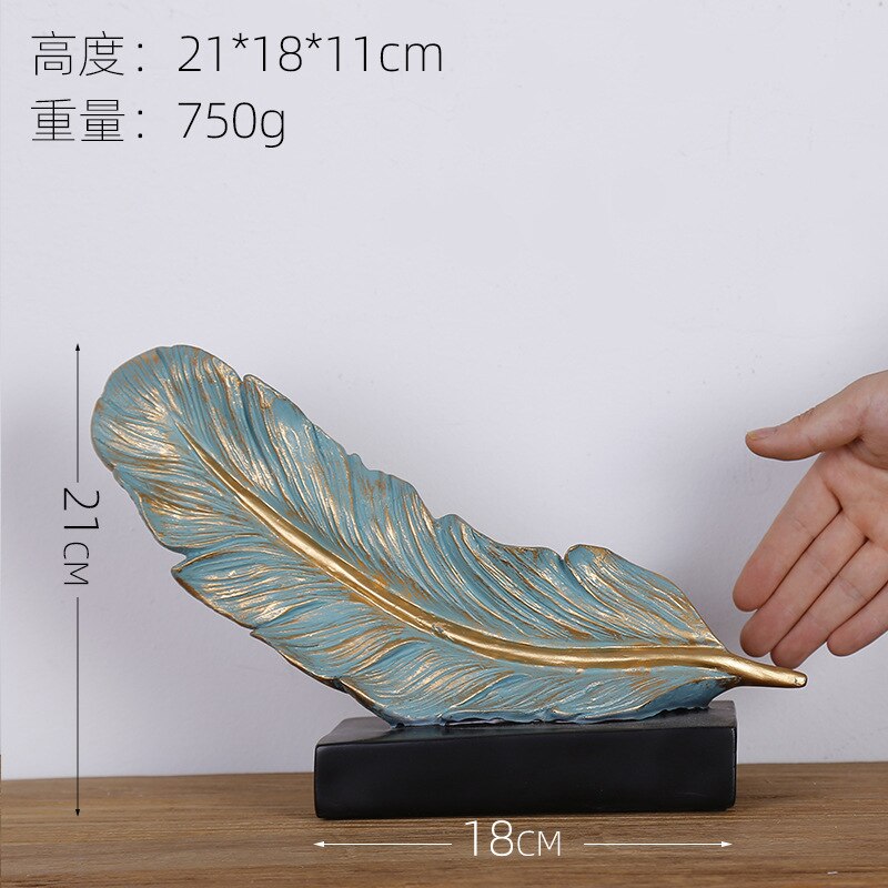 European style leaf model sculpture home decoratio... – Grandado