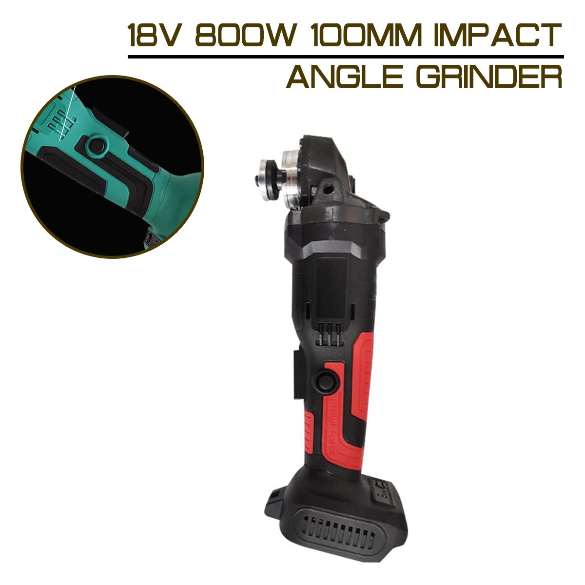 800W 18V Brushless 100mm Impact Angle Grinder With... – Vicedeal