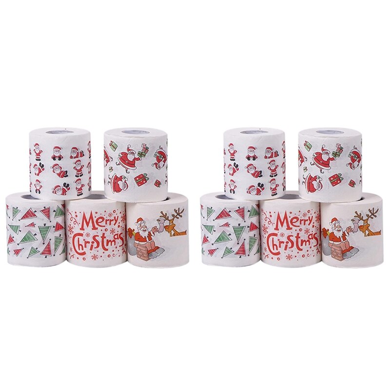 5 Styles Santa Claus Paper Roll Tissue Paper Towel... – Vicedeal