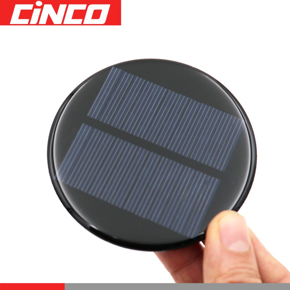 Panel Solar redondo de 6V, 80mA, 80MM, bricolaje, ... – Grandado