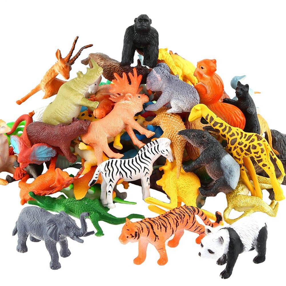 53pcs/pack Jungle Animal Model Simulation Animal W... – Grandado