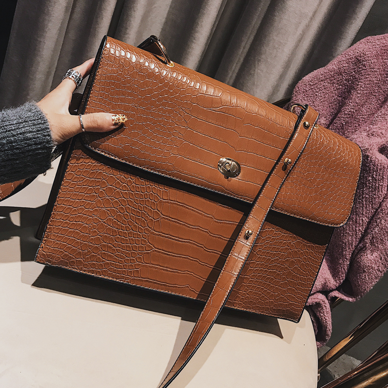 European Female Big Tote bag PU Leather Women's La... – Grandado