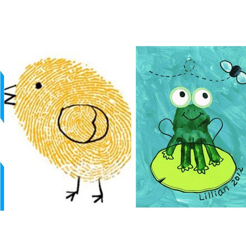 Children Palms Stamp Pad Finger Painting Inkpad Ki... – Grandado