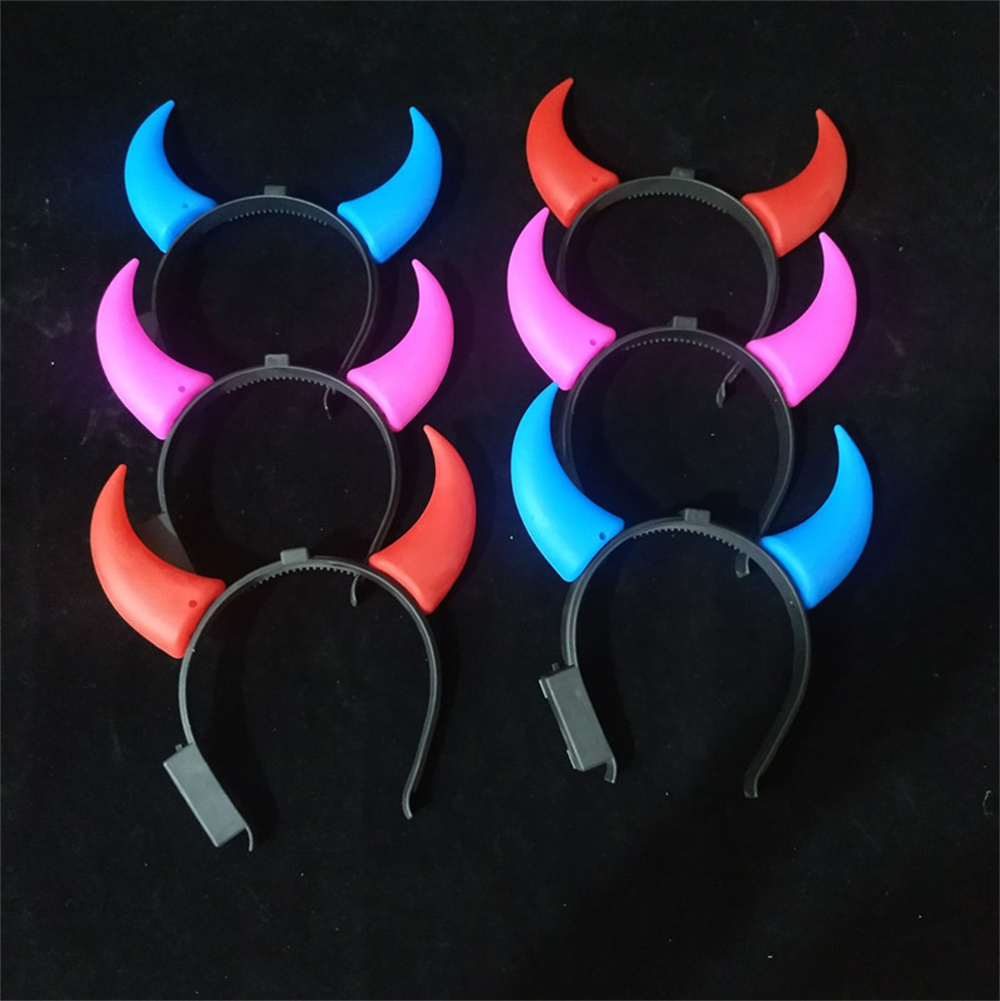 LED Devil Horn Light Up Headband Glowing Devil Hor... – Grandado