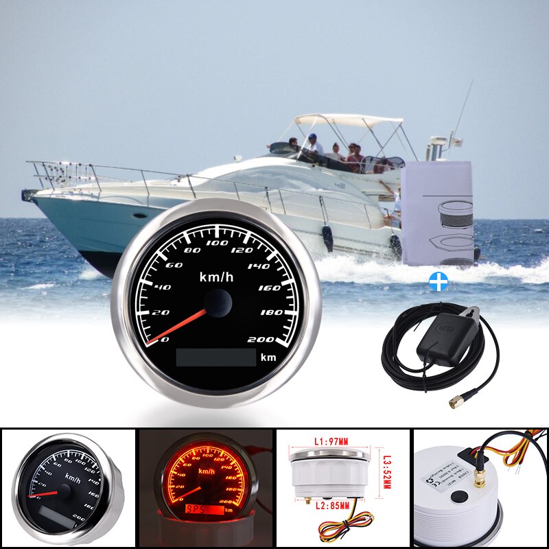GPS Speedometer Digital Gauge With GPS Antenna 30/... – Grandado