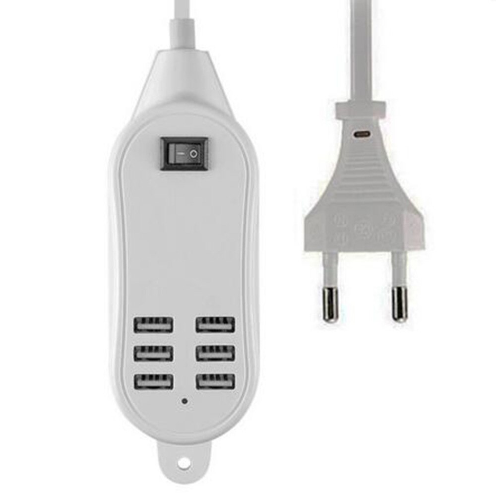 Noyokere 6 usb-portar laddare hub desktop eu/us/uk... – Vicedeal