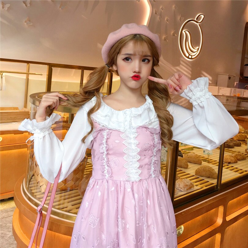 Sweet princess lolita suit female temperament lace... – Grandado