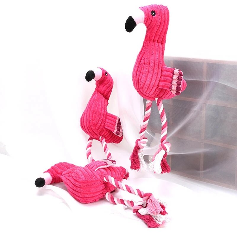 Dog Toys Plush Flamingo Dog Chew Toys for Small Do... – Grandado