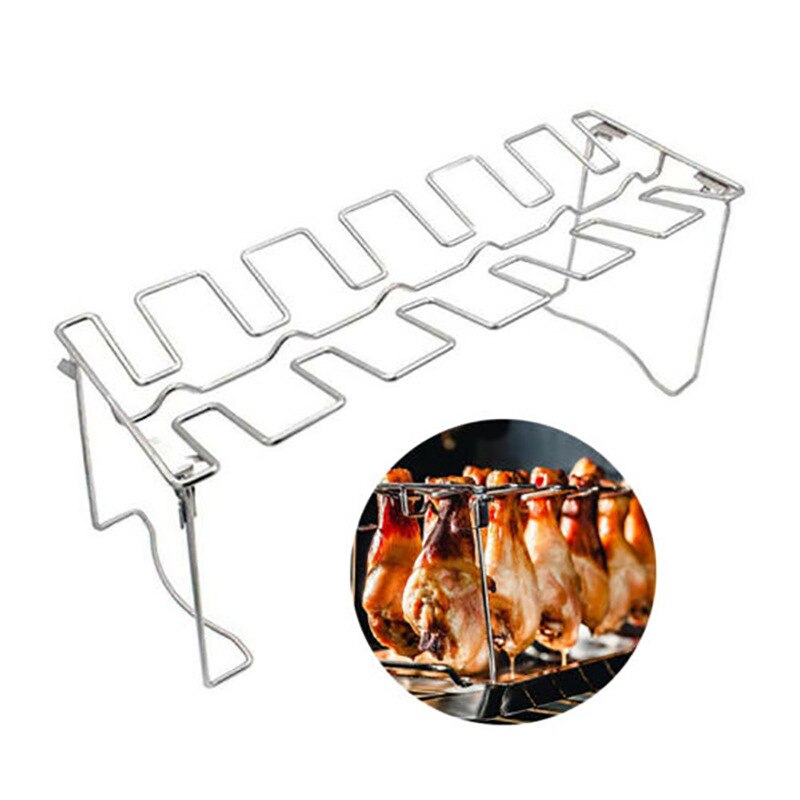 Folded Stainless Steel Chicken Leg Grill Chicken T... – Grandado