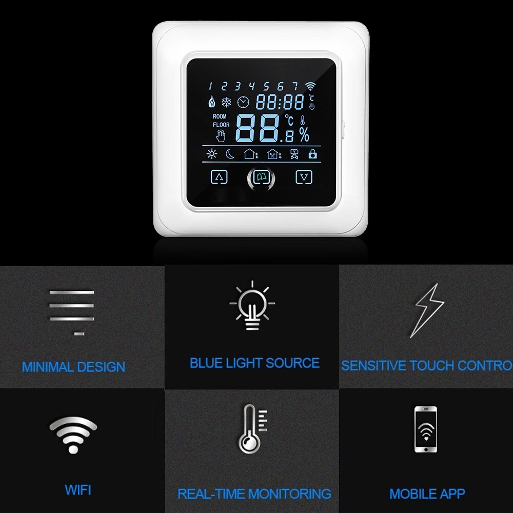 Household WIFI Electric Programmable Thermostat 16... – Grandado