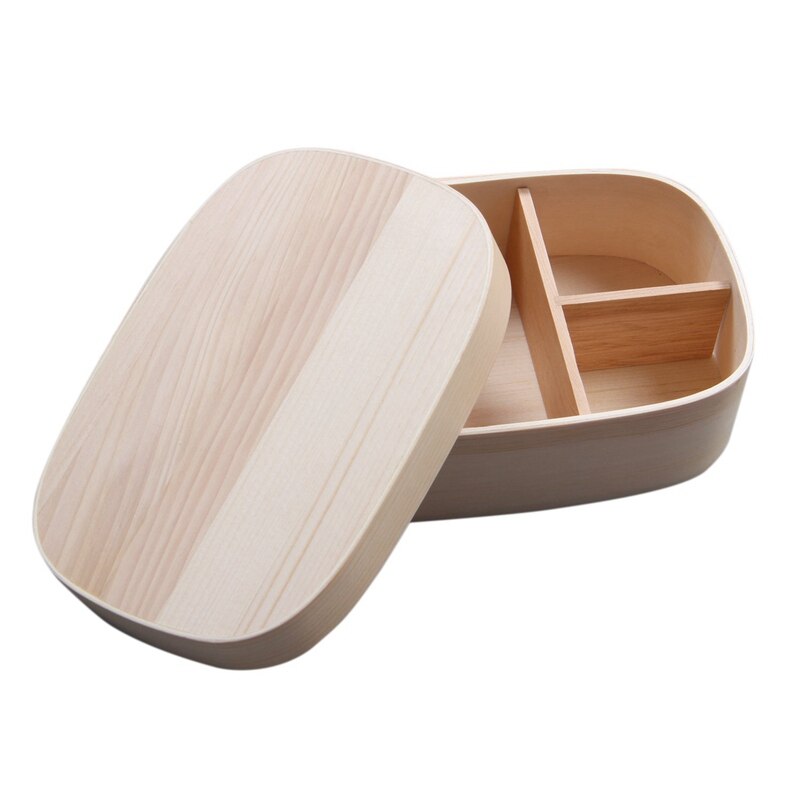 Vintage Natural Wood Lunch Meal Box Picnic Food Co... – Grandado