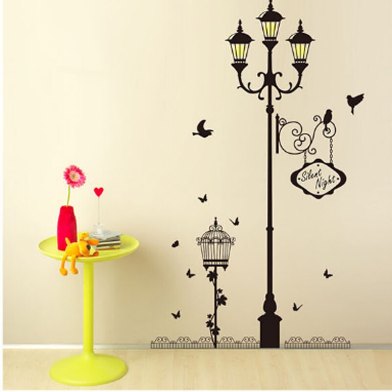 Bird Wall Stickers Antique Lamp Vinyl Living Room ... – Grandado