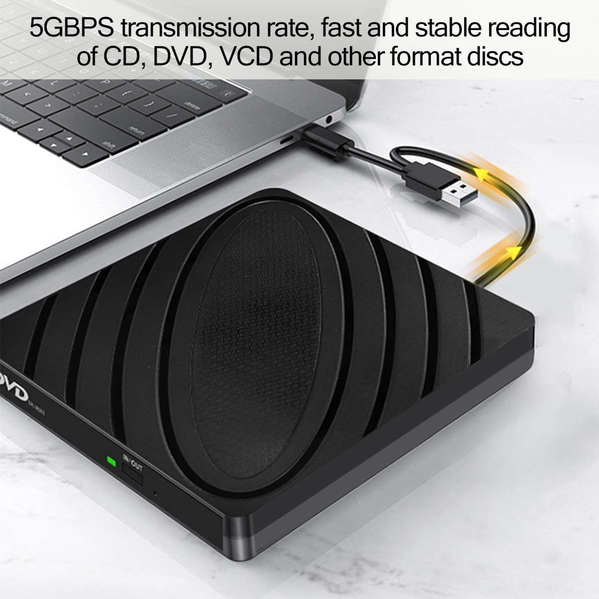 Lector de DVD-RW externo USB 3,0, unidad de DVD ti... – Grandado