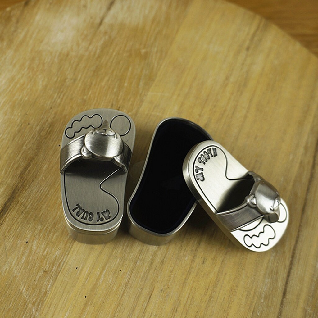 Antique Silver Baby Milk Tooth First Curl Box Keep... – Vicedeal