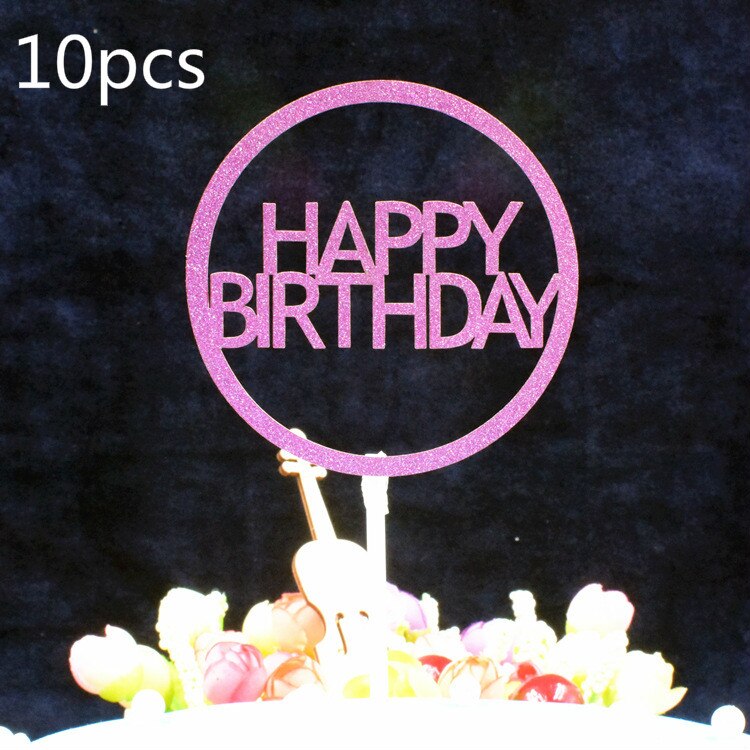 10 st/lot grattis på födelsedagen tårta topper pap... – Grandado