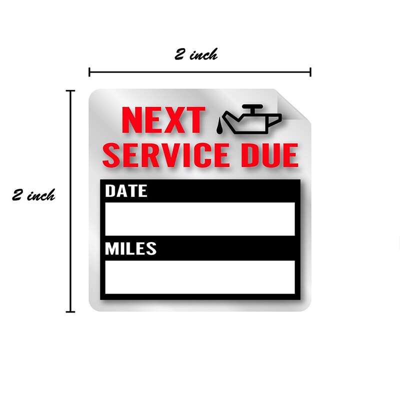 Oil Change Reminder sticker 100pcs/roll Oil Change... – Grandado