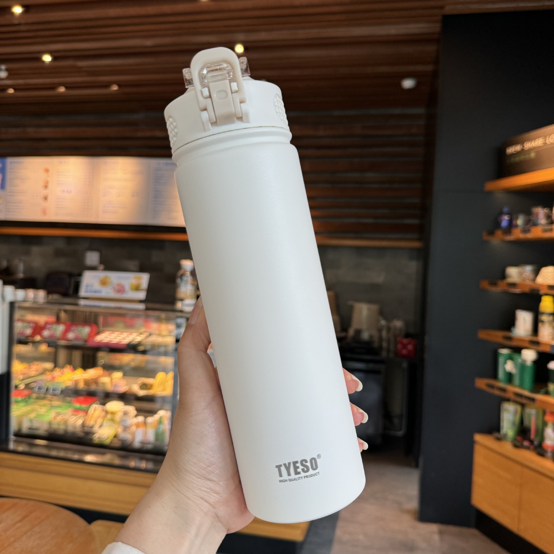 Tyeso Thermos Cup with Straw 600/750ml Stainless S... – Grandado