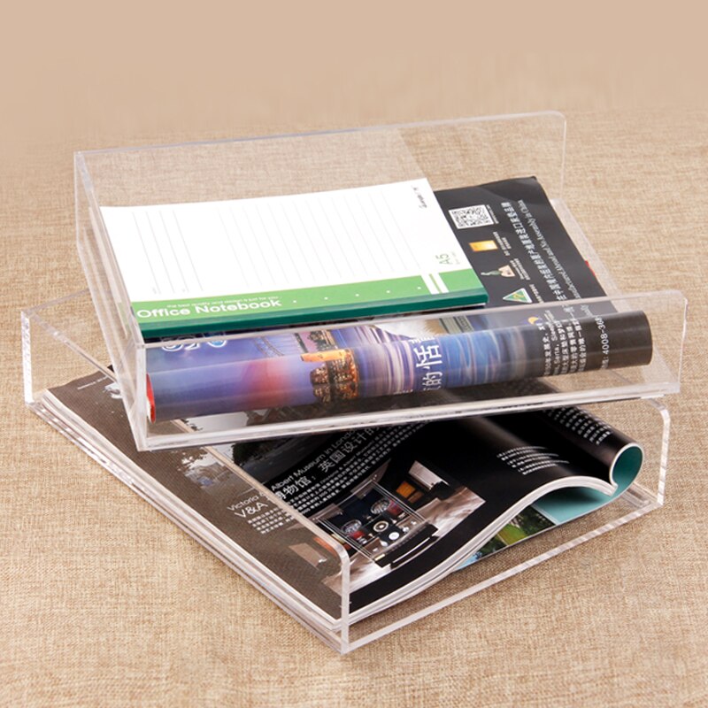 single acrylic transparent magazine file tray offi... – Grandado