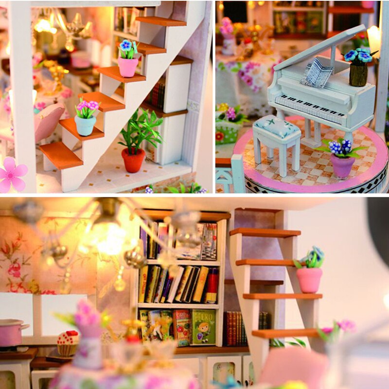 DIY Doll House Assembly Building Model Toy Houses ... – Vicedeal
