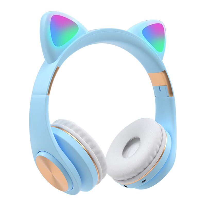 Bluetooth Headphones, Cat Ear LED Light Up Wireles... – Grandado
