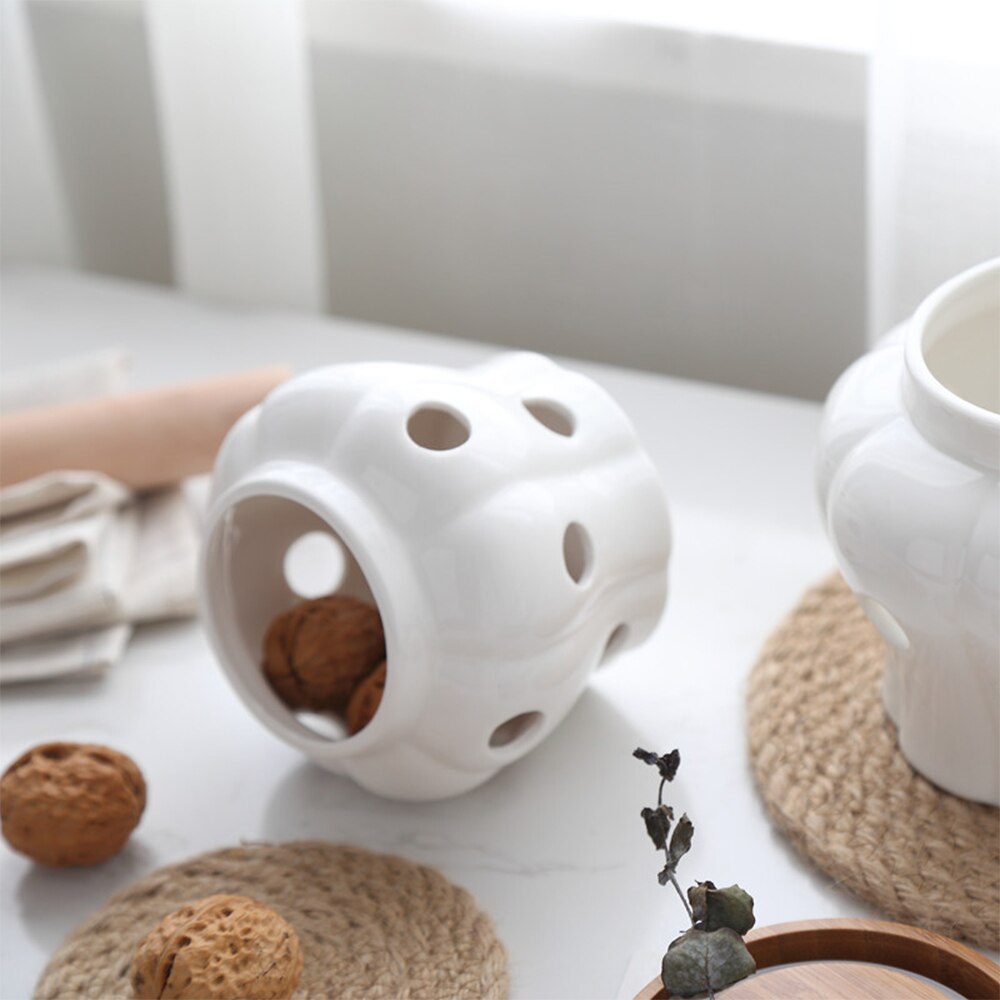 Ceramic Cans Garlic Ginger Storage Jars Container ... – Grandado